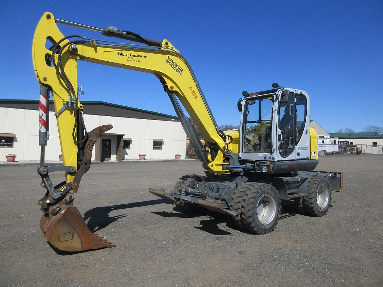2014 WACKER NEUSON EW100 RUBBER TIRE EXCAVATOR
