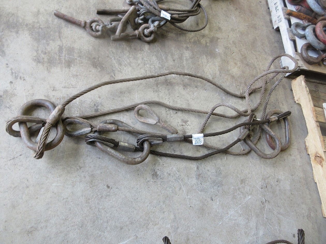 (2) 2 PART CERTIFIED CABLE LIFTING SLINGS
