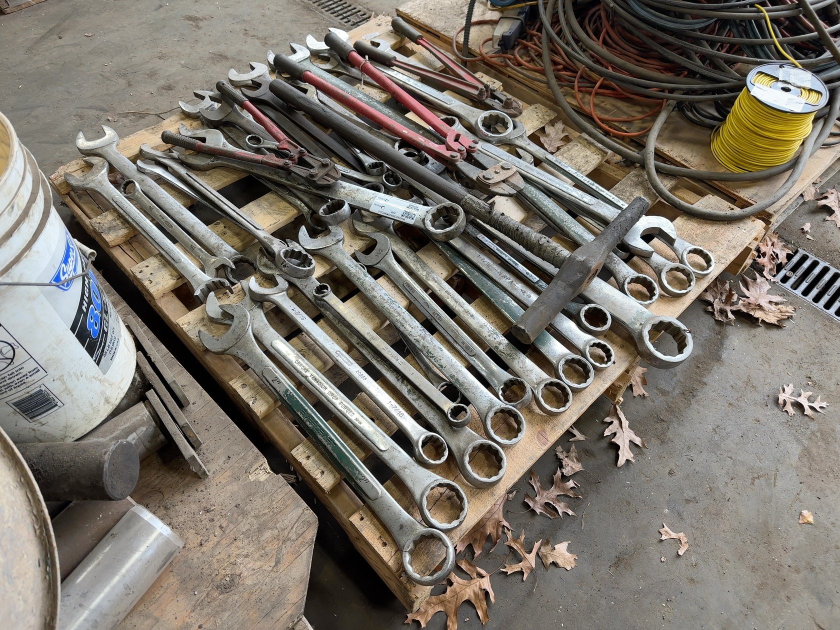 LARGE ASSORTED WRENCHES,