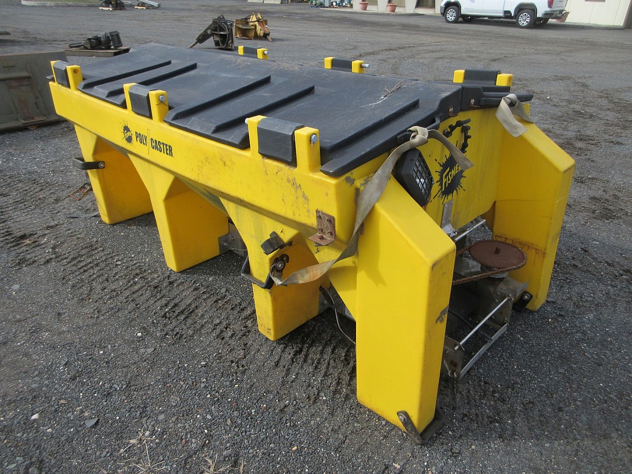 7' FISHER POLY CASTER SAND/SALT SPREADER