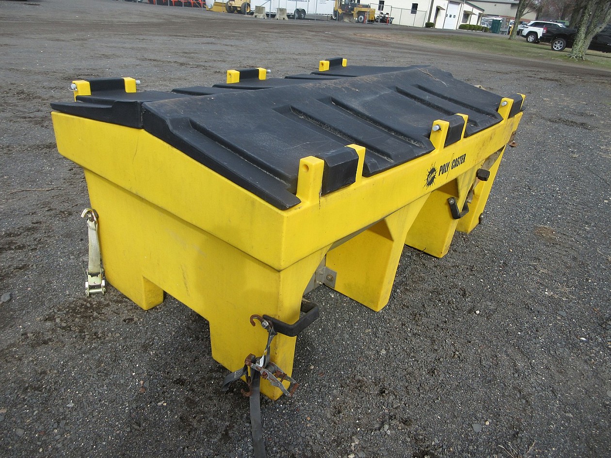 7' FISHER POLY CASTER SAND/SALT SPREADER