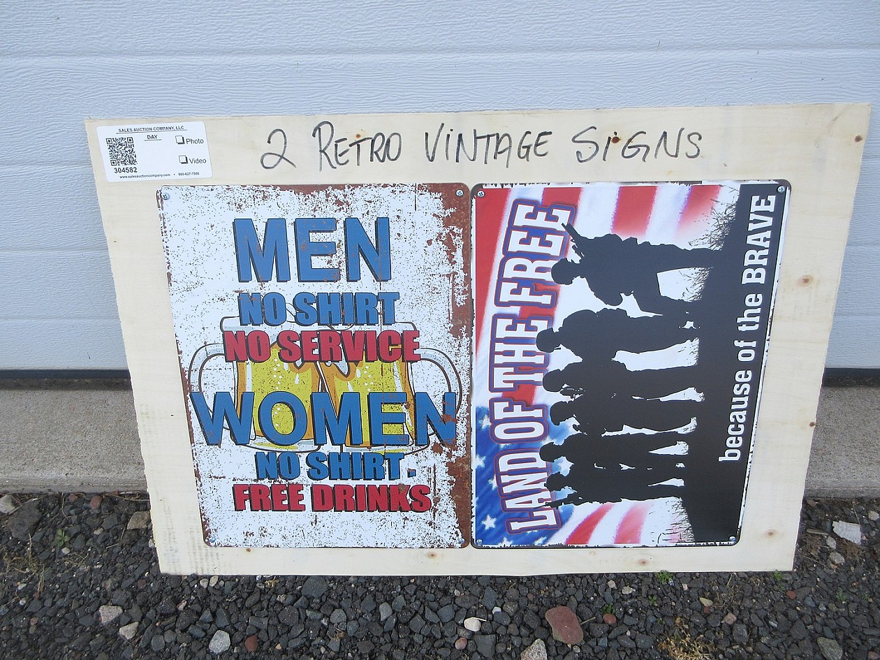 (2) RETRO VINTAGE SIGNS