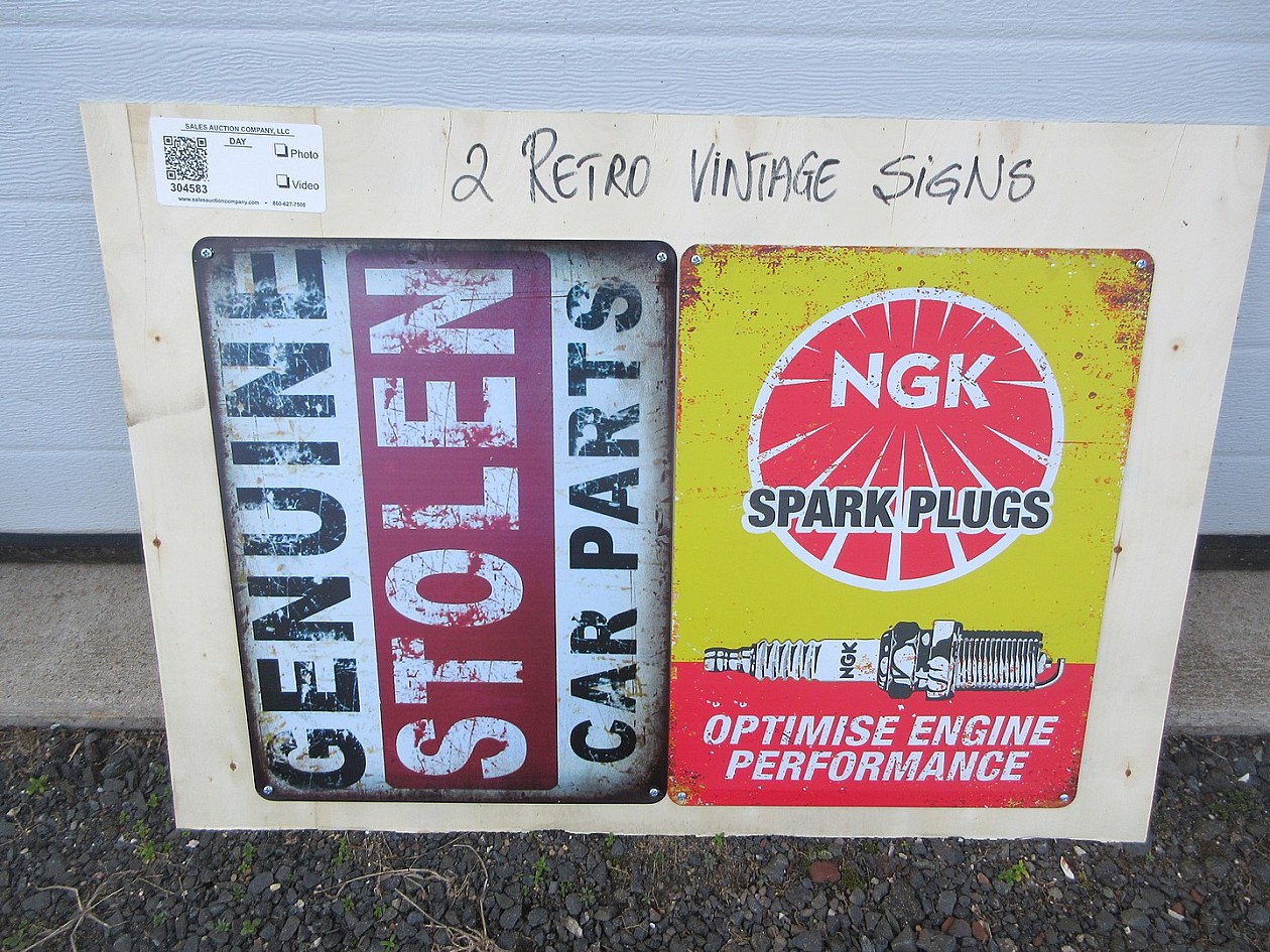 (2) RETRO VINTAGE SIGNS